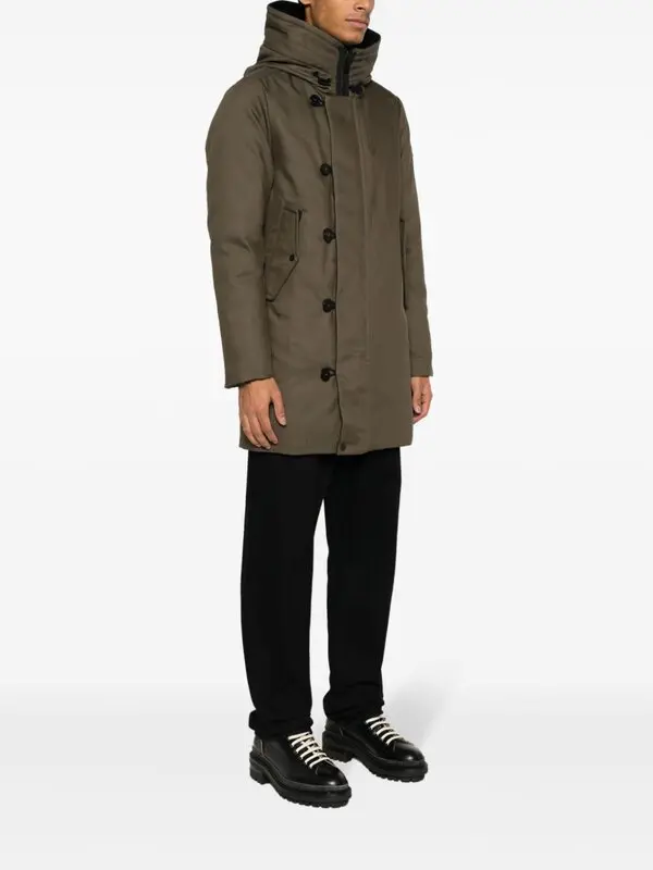 Peuterey Hooded Feather Down Parka - Green