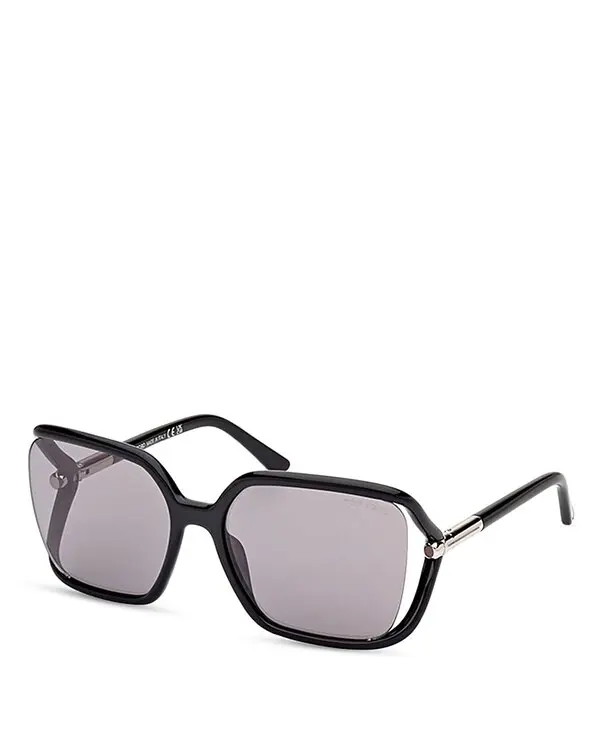 TOM FORD Solange Butterfly Sunglasses, 60mm - Black/gray Mirrored Solid