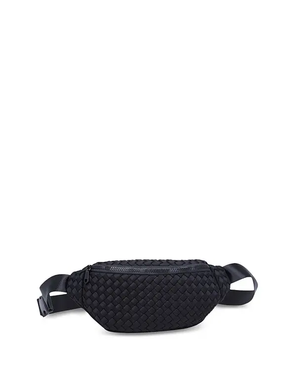 SOL AND SELENE Aim High Woven Neoprene Belt Bag - Black