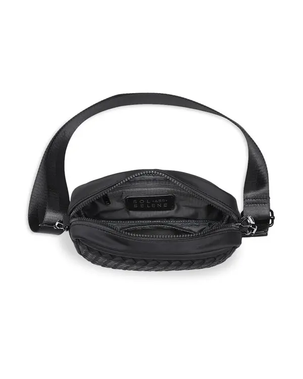 SOL AND SELENE Inspiration Woven Crossbody - Black