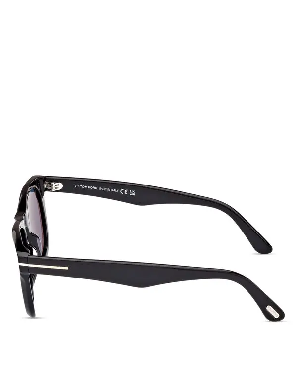 TOM FORD Kendel Square Sunglasses - Black/blue Polarized Solid