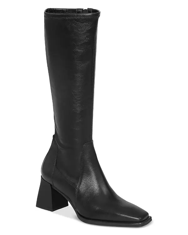 VAGABOND SHOEMAKERS Hedda Square Toe High Heel Boots - Black