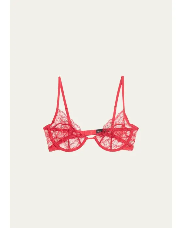 Kiki De Montparnasse Mon Cherie Lace Bra - Red