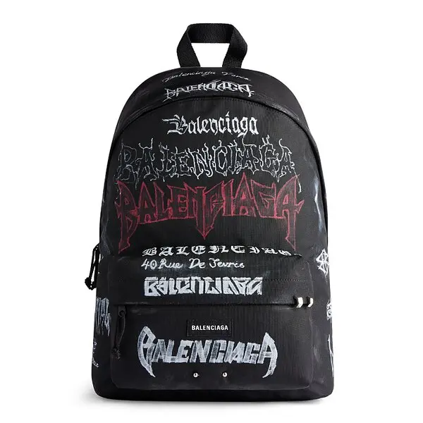 Balenciaga Explorer Backpack Diy Metal Allover - Black