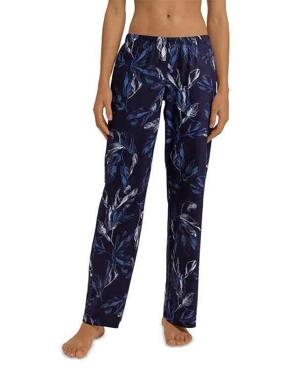 Hanro Loungy Nights Knit Pajama Pants - Midnight Garden