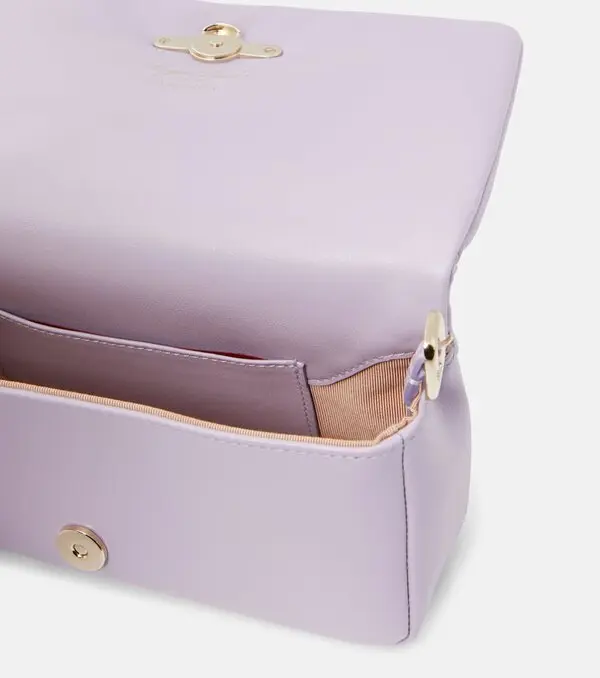 ROGER VIVIER Viv’ Choc Leather Phone Pouch