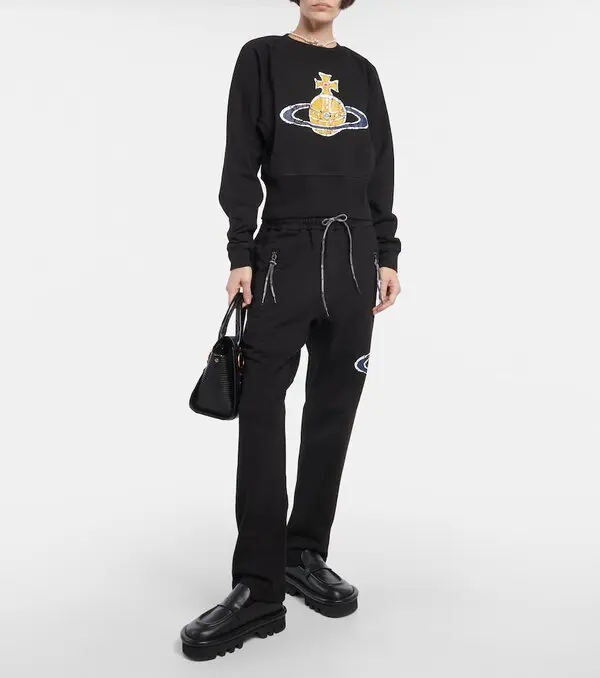 VIVIENNE WESTWOOD Orb Printed Cotton Jersey Sweatpants