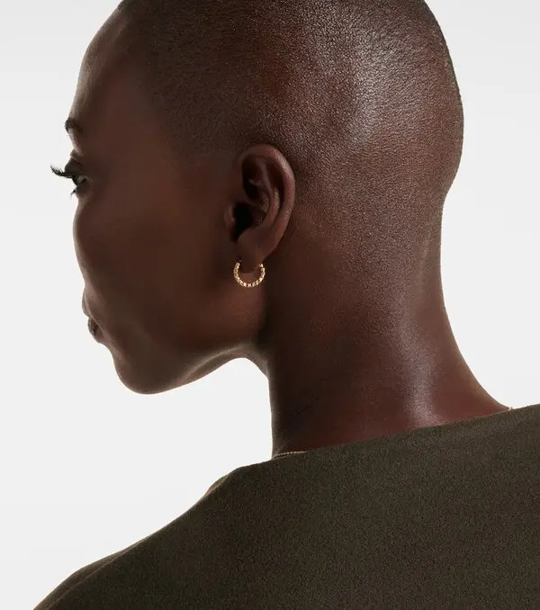 Sophie Bille Brahe Petit Courant 18kt Yellow Diamond Hoop Earrings