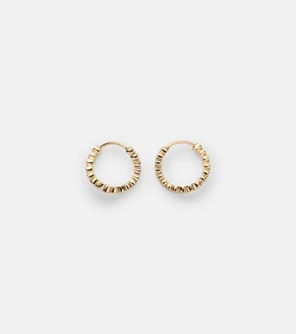 Sophie Bille Brahe Petit Courant 18kt Yellow Diamond Hoop Earrings