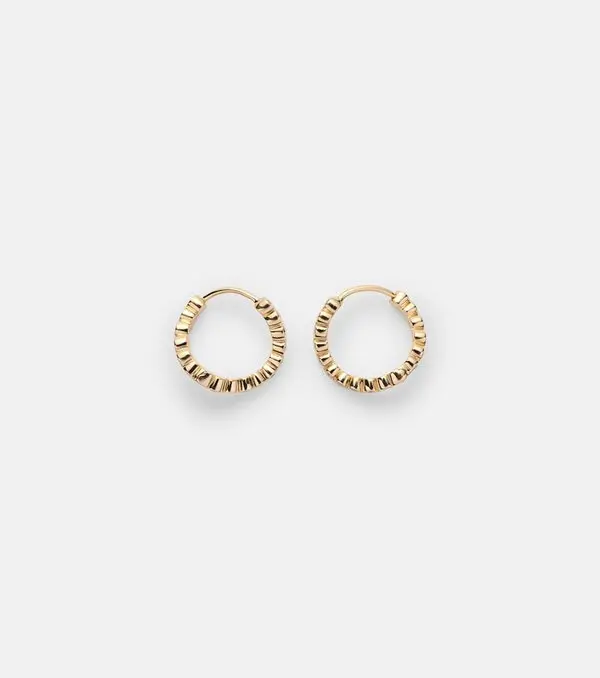 Sophie Bille Brahe Petit Courant Diamond Hoop Earrings - Gold