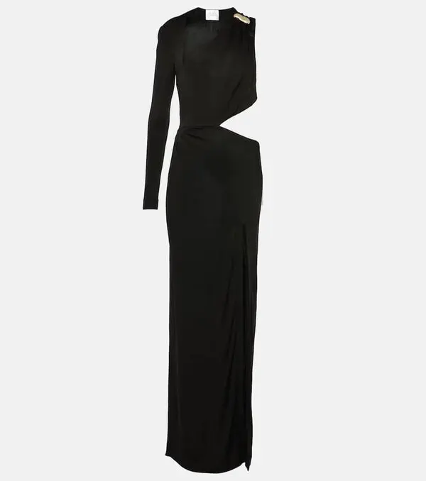 Galvan Cutout One-shoulder Gown