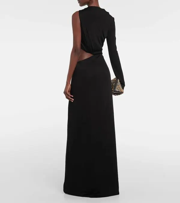 Galvan Cutout One-shoulder Gown