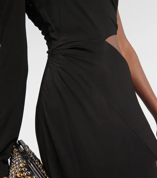 Galvan Cutout One-shoulder Gown