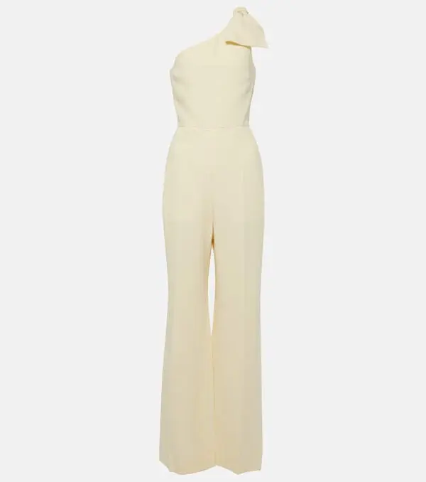 Chloé One-shoulder Linen Jumpsuit - White