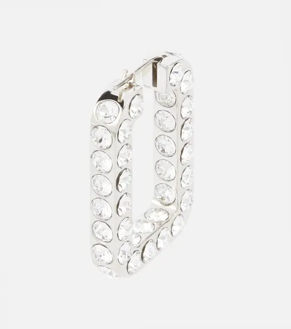 Amina Muaddi Charlotte Embellished Hoop Earrings