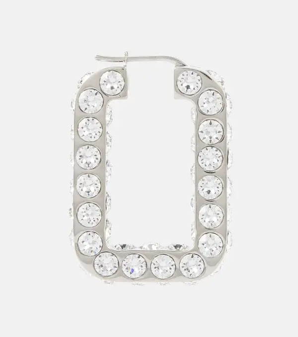 Amina Muaddi Charlotte Embellished Hoop Earrings