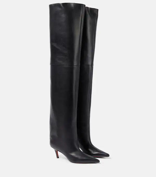 Amina Muaddi Fiona 60 Over-the-knee Boots - Black