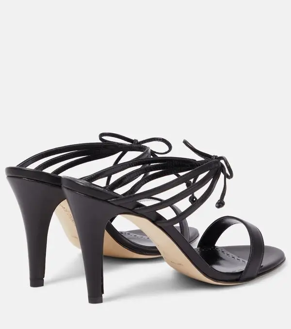 Manolo Blahnik Bomasan 90 Leather Mules