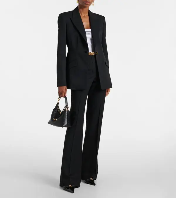 Versace Wool-blend Blazer - Black