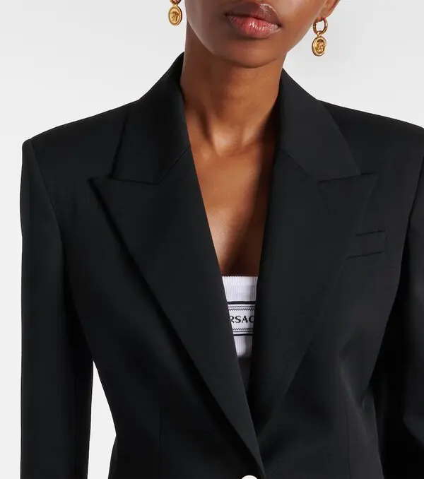 Versace Wool-blend Blazer - Black
