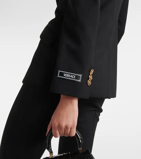 Versace Wool-blend Blazer - Black