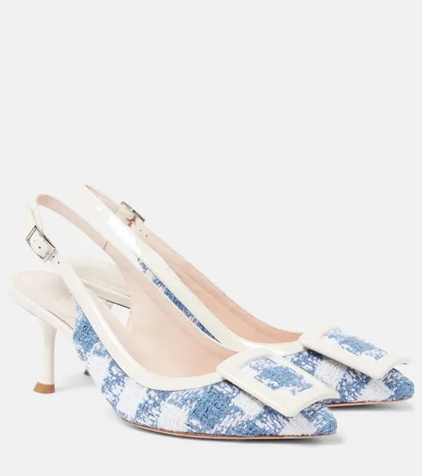 ROGER VIVIER Viv In The City 65 Slingback Pumps - White