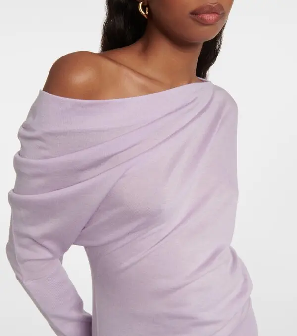 TOM FORD Off-shoulder Cashmere And Silk Sweater