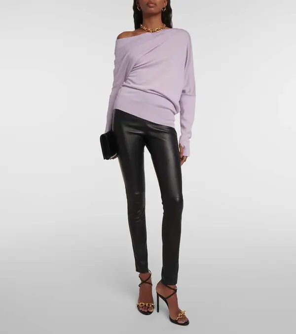 TOM FORD Off-shoulder Cashmere And Silk Sweater