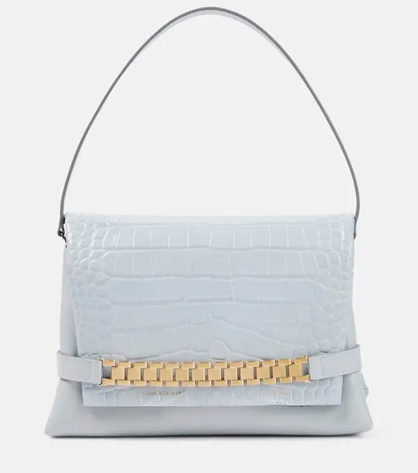 Victoria Beckham Croc-effect Leather Shoulder Bag