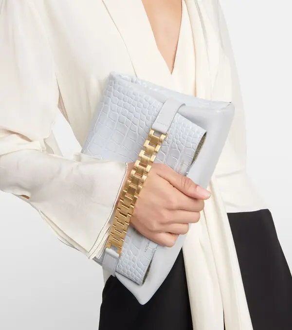 Victoria Beckham Croc-effect Leather Shoulder Bag
