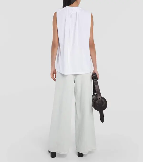 MAISON MARGIELA Ruffled Cotton Jersey Top