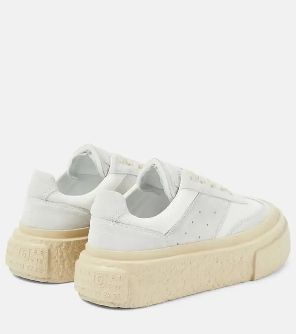 MAISON MARGIELA Suede Platform Sneakers - Blue