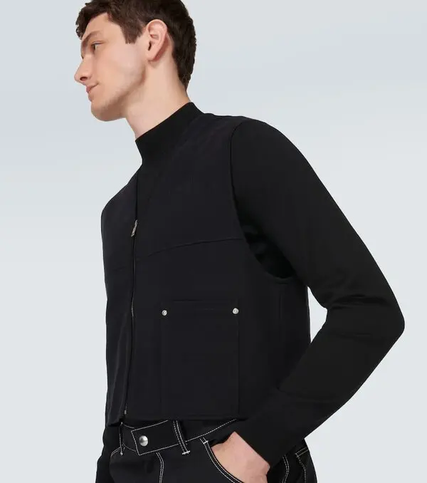 Givenchy Cotton Fleece Vest - Black