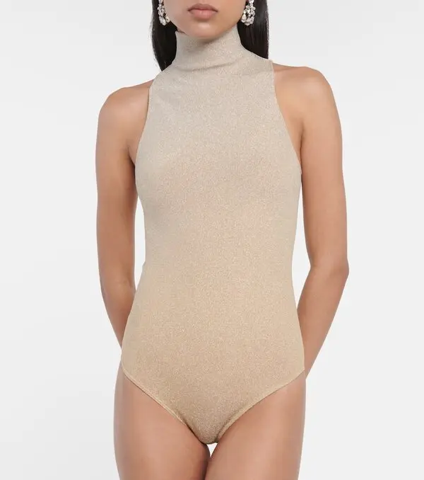 Wolford Fading Shine Turtleneck Bodysuit