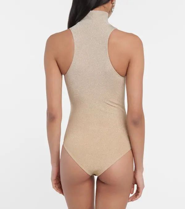 Wolford Fading Shine Turtleneck Bodysuit