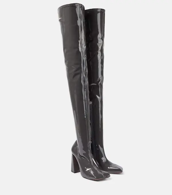Amina Muaddi Marine Stretch 95 Over-the-knee Boots