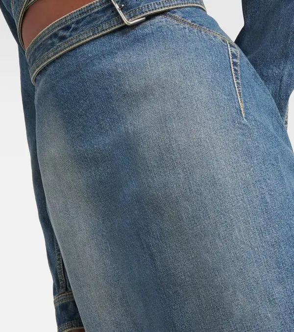 Alaïa Denim Pencil Skirt - Blue