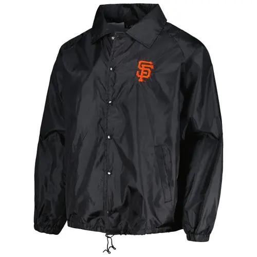 DUNBROOKE San Francisco Giants Coach's Raglan Full-snap Windbreaker Jacket By