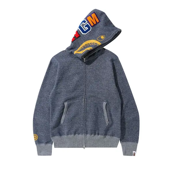 A BATHING APE Shark Full Zip Hoodie - Blue