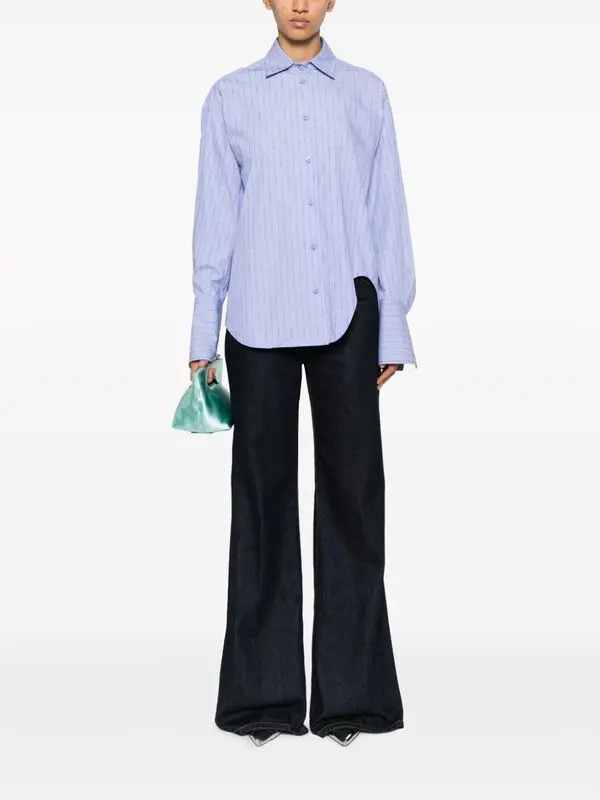 Attico Eliza Striped Shirt - Blue