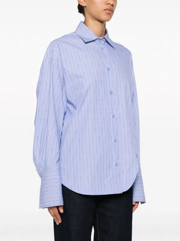 Attico Eliza Striped Shirt - Blue
