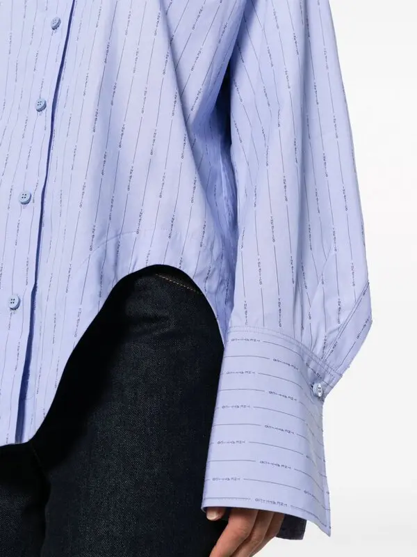 Attico Eliza Striped Shirt - Blue