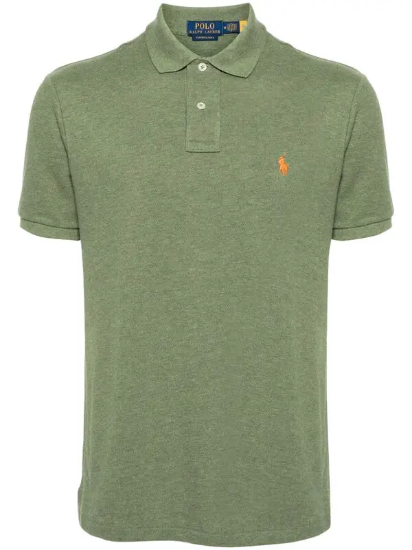 Polo Ralph Lauren Embroidered-logo Piqué Polo Shirt - Green