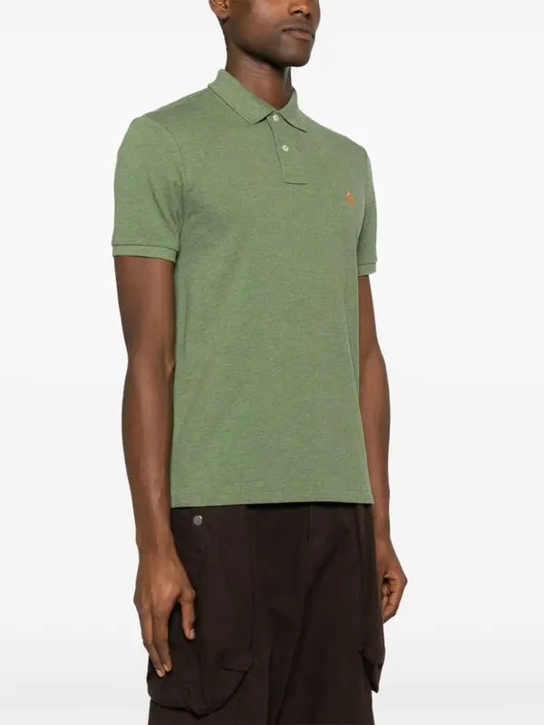 Polo Ralph Lauren Embroidered-logo Piqué Polo Shirt - Green