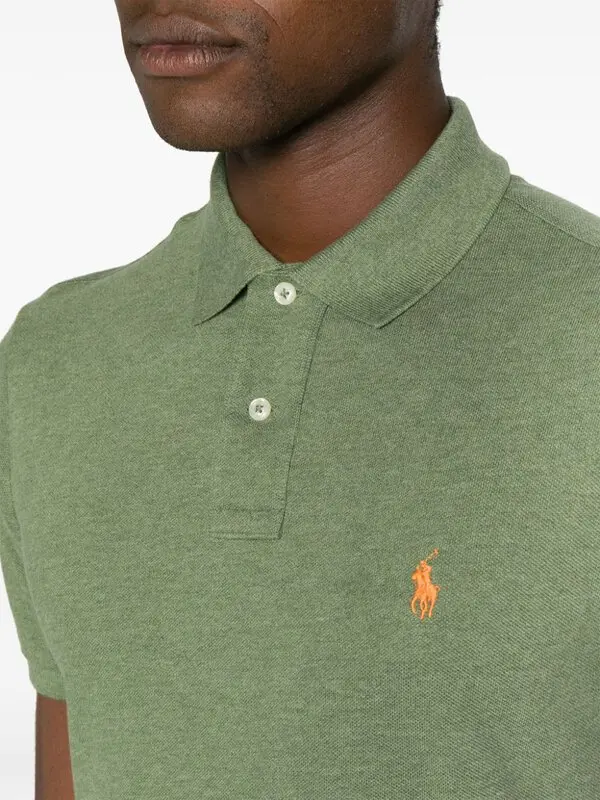 Polo Ralph Lauren Embroidered-logo Piqué Polo Shirt - Green