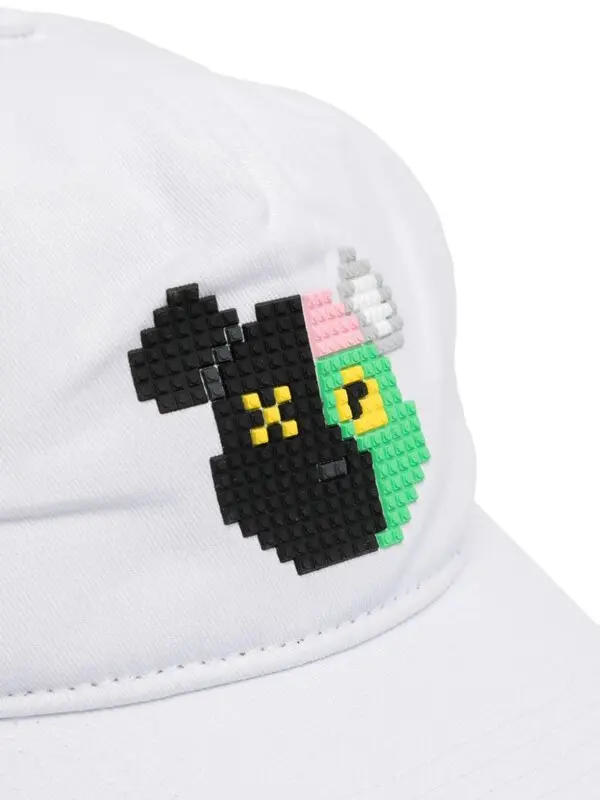 MOSTLY HEARD RARELY SEEN 2 Face Bear Baseball Cap - White