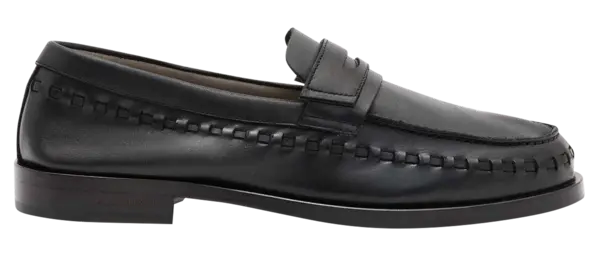 Allsaints Sammy Leather Loafer Shoes In Black - 40% Off  display picture 2