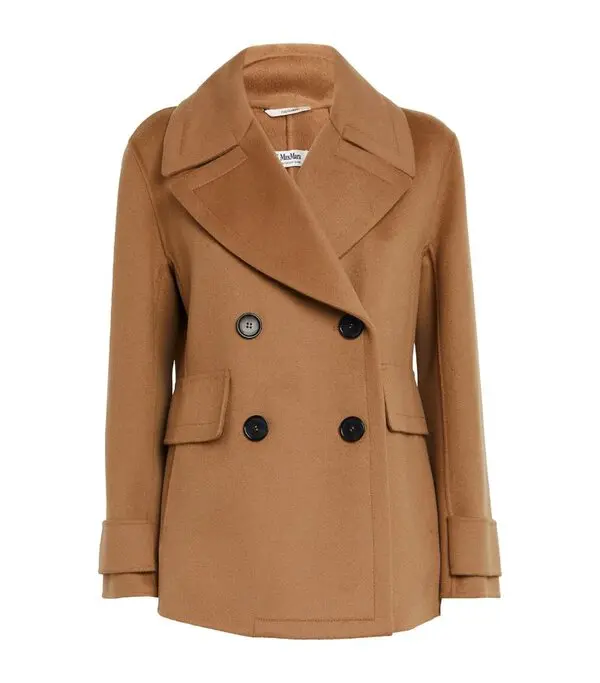 Max Mara Virgin Wool Double-breasted Pea Jacket