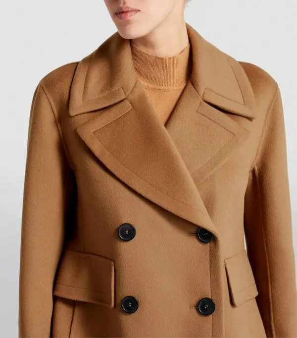 Max Mara Virgin Wool Double-breasted Pea Jacket