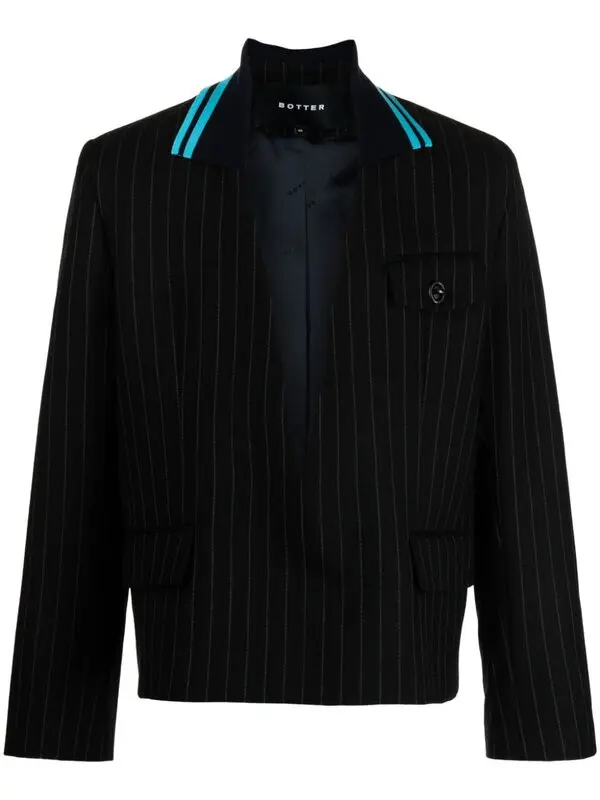 BOTTER Striped Knit-collar Jacket